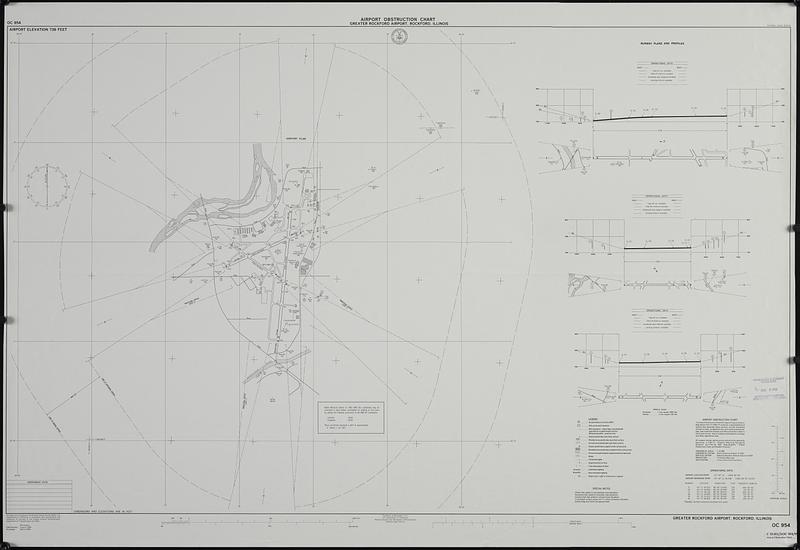 Airport obstruction chart, OC 954, Greater Rockford Airport, Rockford ...