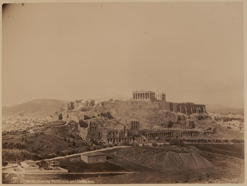 Acropolis showing Parthenon and Propylaea - Digital Commonwealth