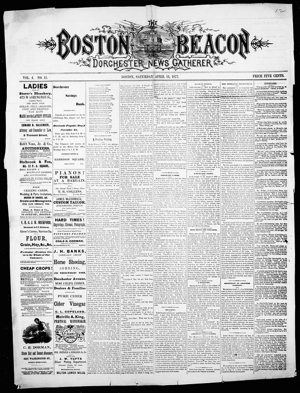 The Boston Beacon and Dorchester News Gatherer. April 14, 1877 ...