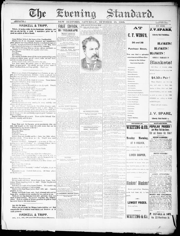 Evening Standard. October 19, 1889 - Digital Commonwealth