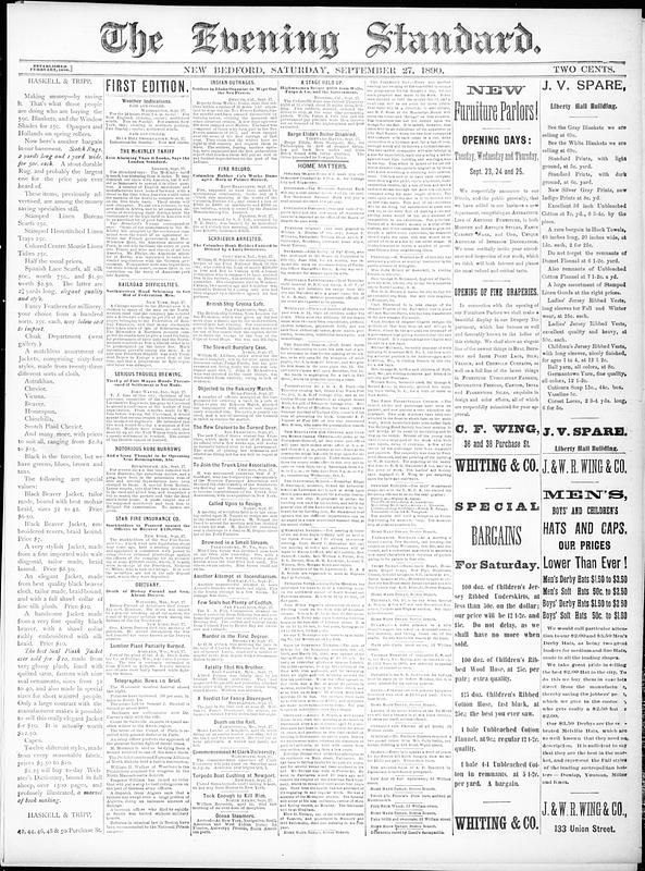 Evening Standard. September 27, 1890 - Digital Commonwealth