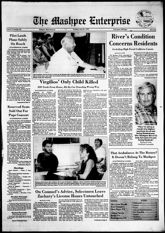 The Mashpee Enterprise. July 25, 1995 - Digital Commonwealth