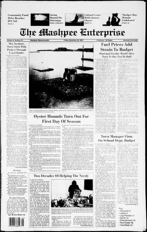 The Mashpee Enterprise. December 28, 2007 - Digital Commonwealth