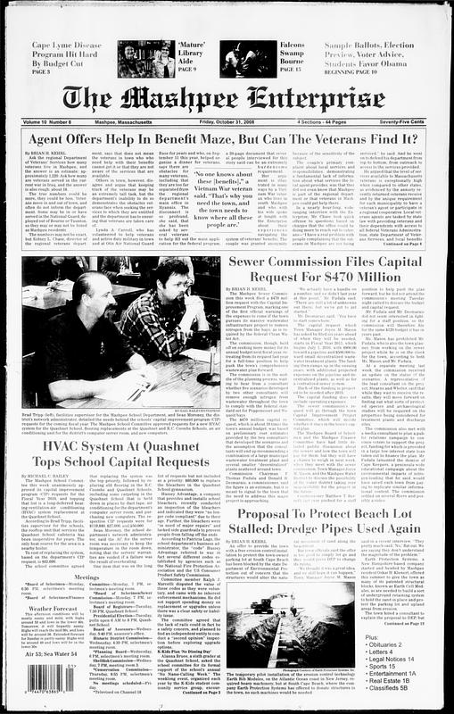 The Mashpee Enterprise. October 31, 2008 - Digital Commonwealth