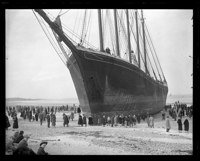 Schooner Nancy ashore at Nantasket - Digital Commonwealth