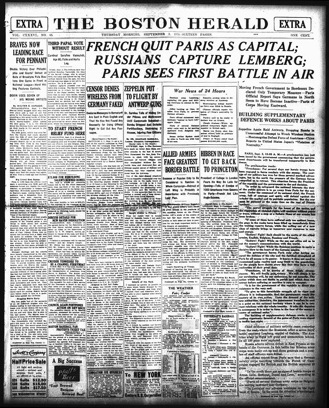 The Boston Herald. September 03, 1914 - Digital Commonwealth