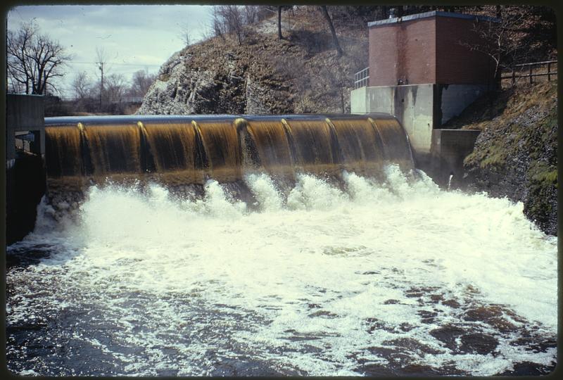 Newton Upper Falls at Silk Mill Dam - Digital Commonwealth