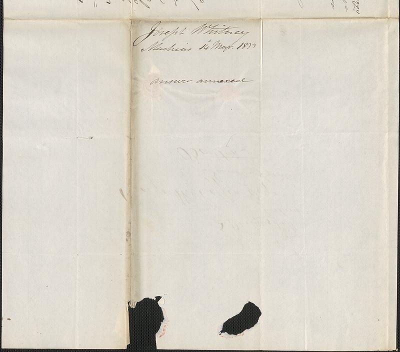 Joseph Whitney to George Coffin, 14 March 1833 - Digital Commonwealth