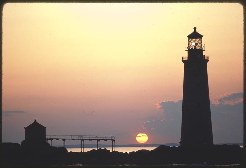 Sunset from The Graves Light - Digital Commonwealth