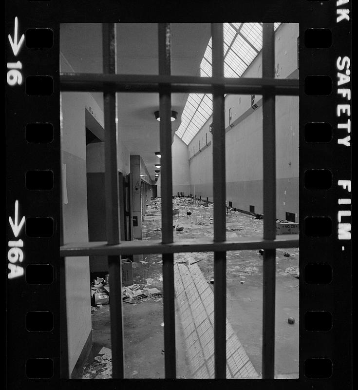 Aftermath of cell block riot, Walpole State Prison - Digital Commonwealth