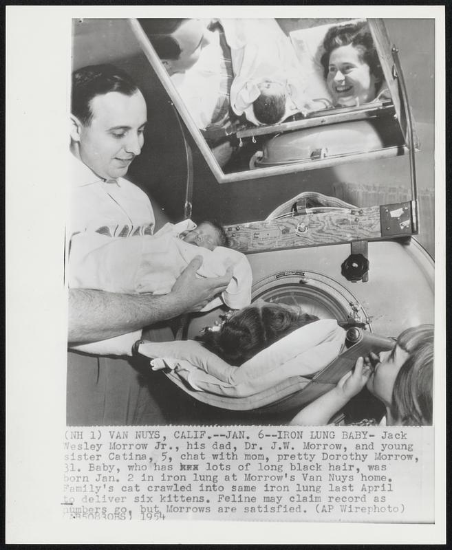 Iron Lung Baby-Jack Wesley Morrow Jr., his dad, Dr. J.W. Morrow, and ...