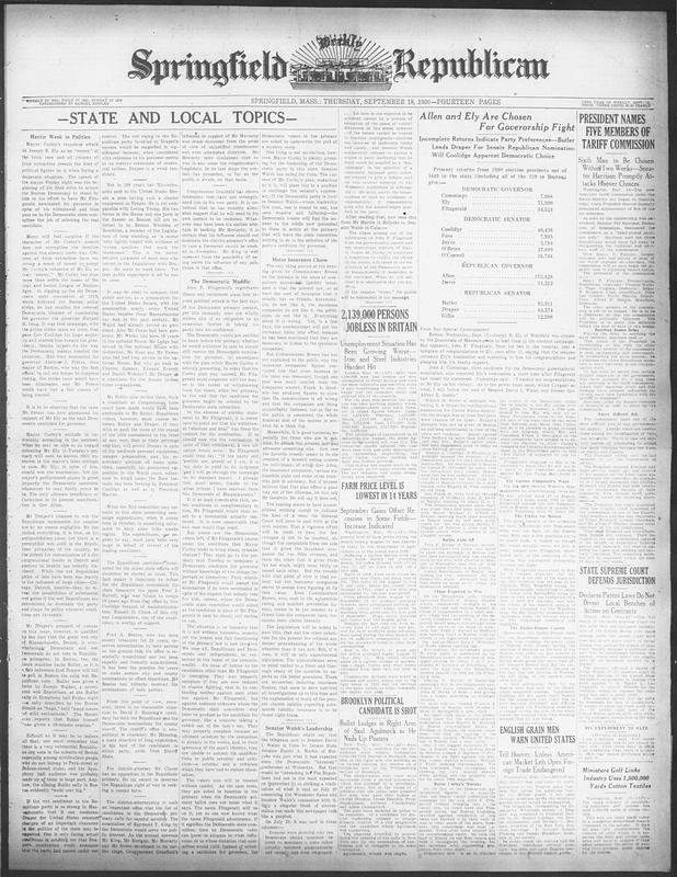 Springfield Weekly Republican - Digital Commonwealth