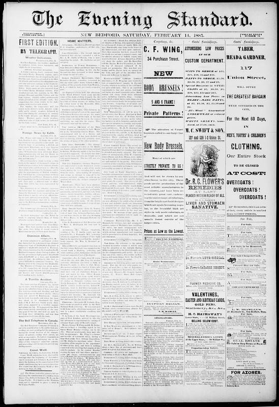 Evening Standard. February 14, 1885 - Digital Commonwealth