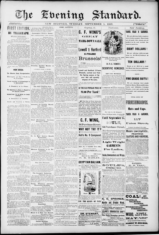 Evening Standard. September 01, 1885 - Digital Commonwealth