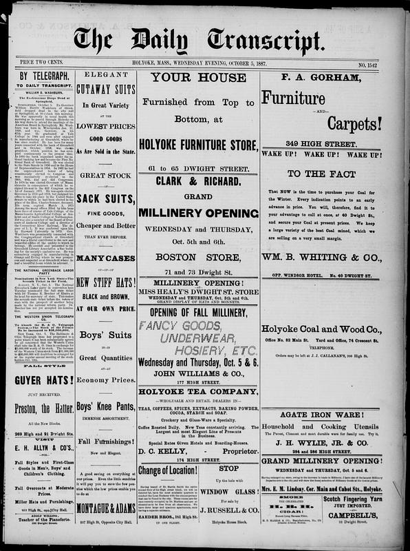The Daily Transcript. October 05, 1887 - Digital Commonwealth