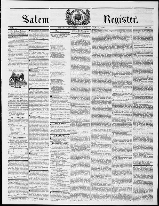 Salem Register. July 15, 1850 - Digital Commonwealth