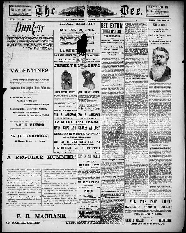 The Lynn Bee. February 19, 1886 - Digital Commonwealth