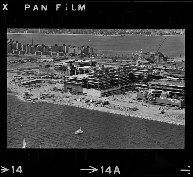 Umass Boston construction aerial, Dorchester - Digital Commonwealth