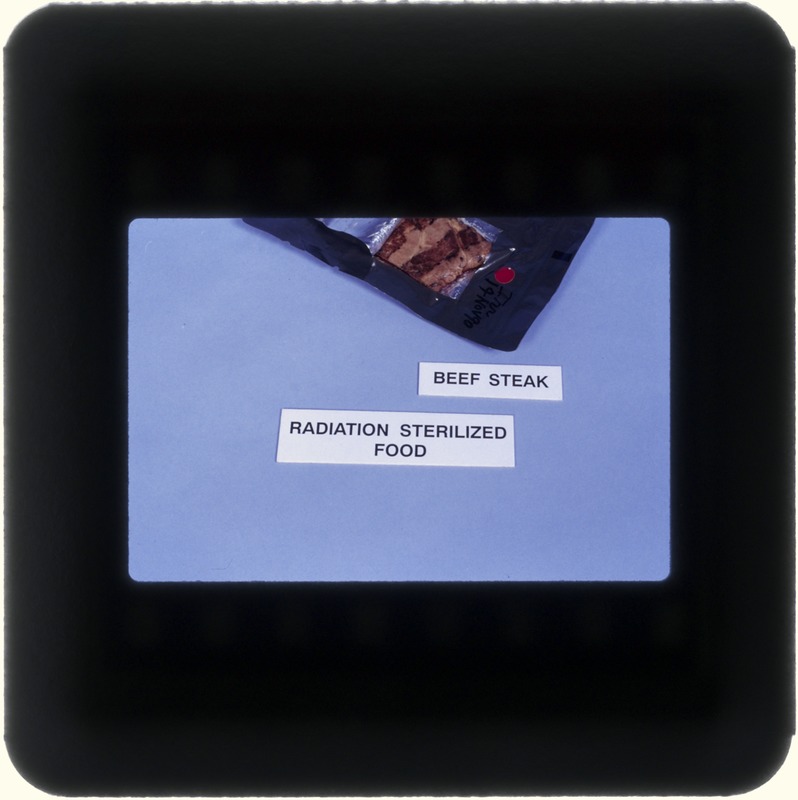 Food lab, radiation sterilized food, beef steak - Digital Commonwealth