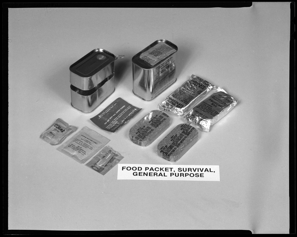 Food lab, food packet, survival - general purpose - Digital Commonwealth