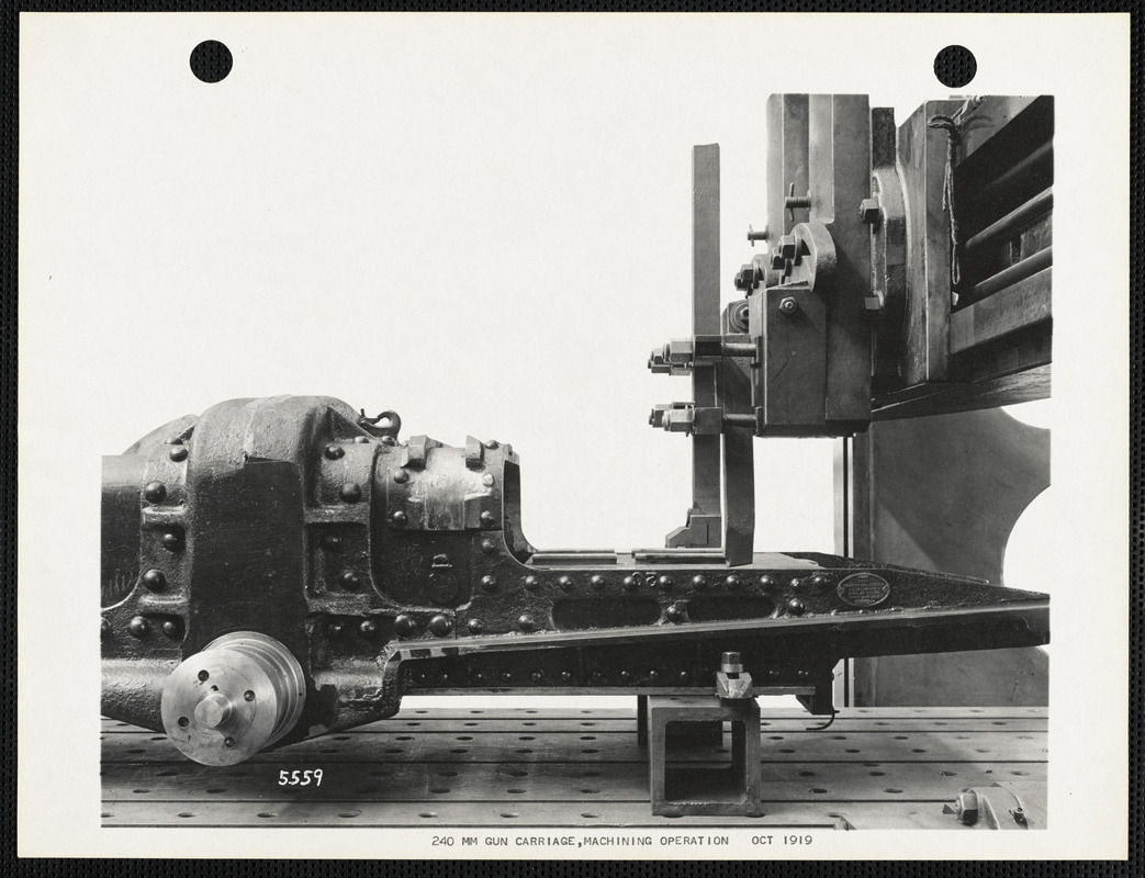 240 MM gun carriage, machining operation - Digital Commonwealth