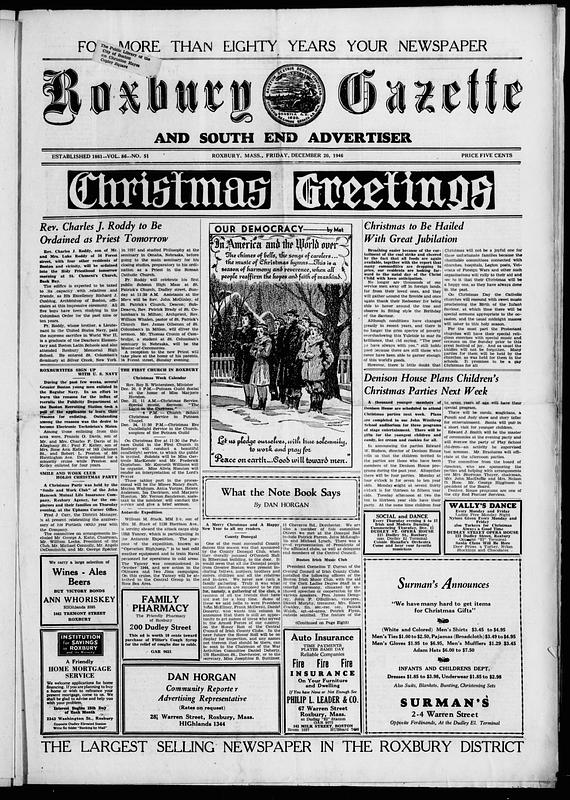 Roxbury Gazette and South End Advertiser, December 20, 1946 - Digital ...