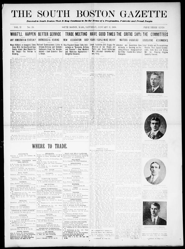 South Boston Gazette, January 11, 1908 - Digital Commonwealth