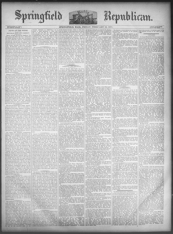 Springfield Weekly Republican - Digital Commonwealth