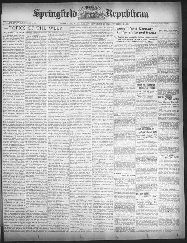 Springfield Weekly Republican - Digital Commonwealth