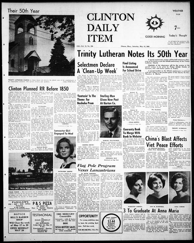 Clinton Daily Item. May 15, 1965 - Digital Commonwealth
