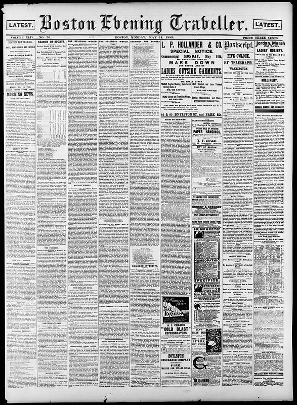 Boston Evening Traveller. May 14, 1888 - Digital Commonwealth