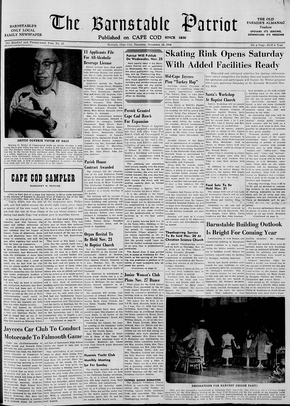 Barnstable Patriot. November 19, 1959 - Digital Commonwealth