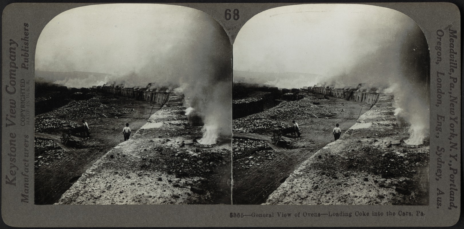 Burning coke in coke ovens, Pennsylvania - Digital Commonwealth