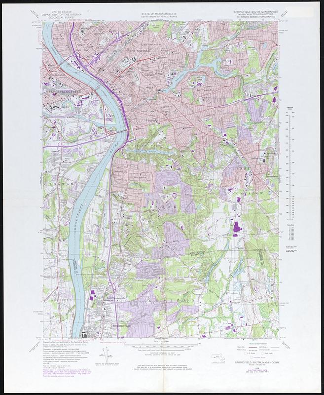 Springfield South Quadrangle Massachusetts - Connecticut - Digital ...