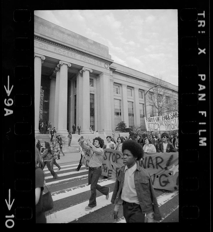 "Attica Brigade" anti-war march at MIT, Cambridge - Digital Commonwealth