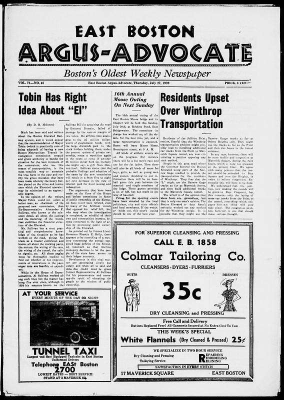 East Boston Argus-Advocate - Digital Commonwealth