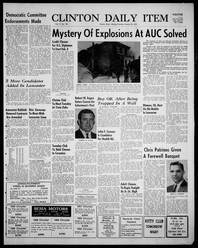 Clinton Daily Item. January 26, 1970 - Digital Commonwealth