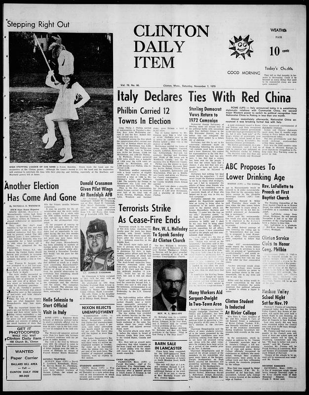 Clinton Daily Item. November 07, 1970 - Digital Commonwealth