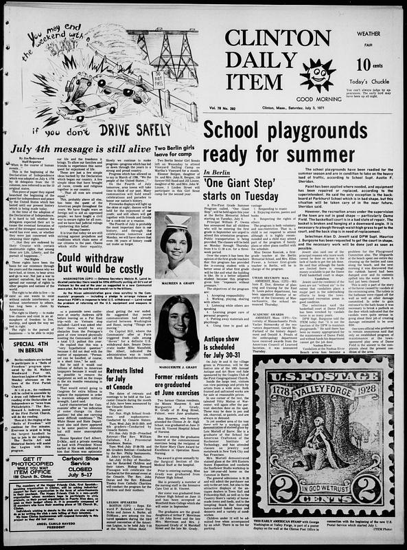Clinton Daily Item. July 03, 1971 - Digital Commonwealth
