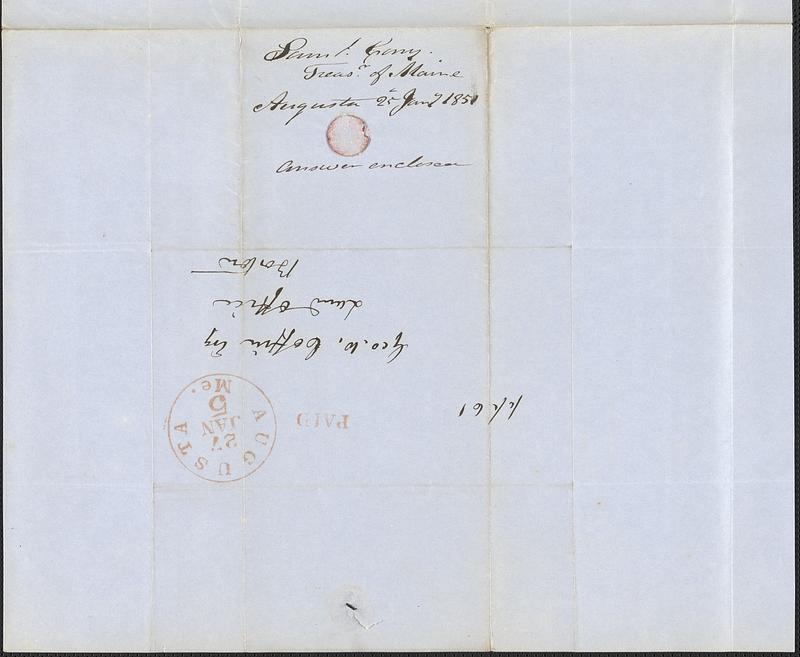Samuel Cony to George Coffin, 25 January 1851 - Digital Commonwealth