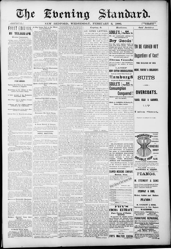 Evening Standard. February 03, 1886 - Digital Commonwealth