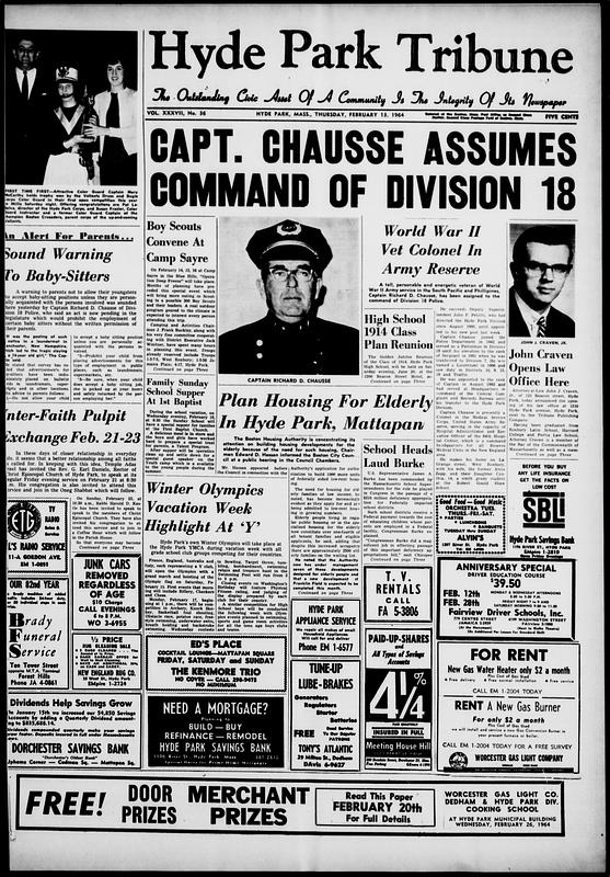 Hyde Park Tribune. February 13, 1964 - Digital Commonwealth