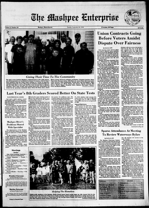 The Mashpee Enterprise. September 26, 1995 - Digital Commonwealth