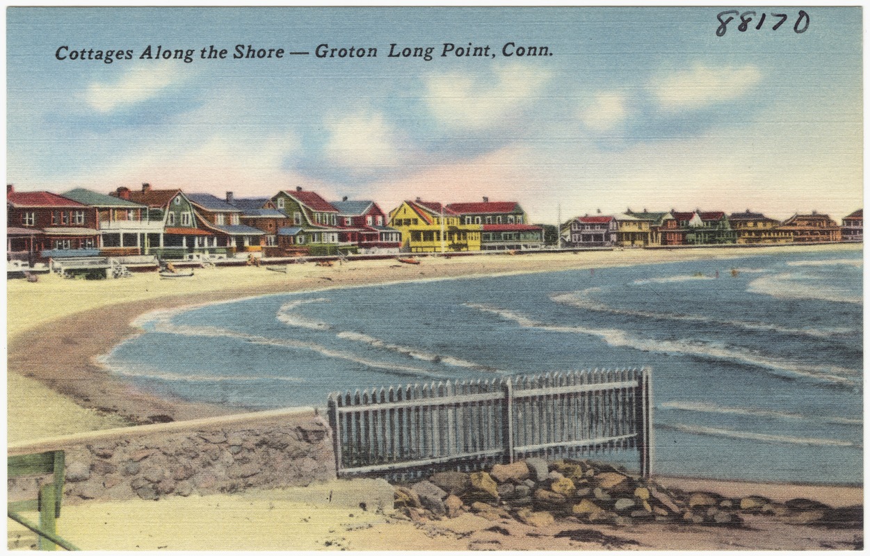 Cottages along the shore -- Groton Long Point, Conn. - Digital Commonwealth