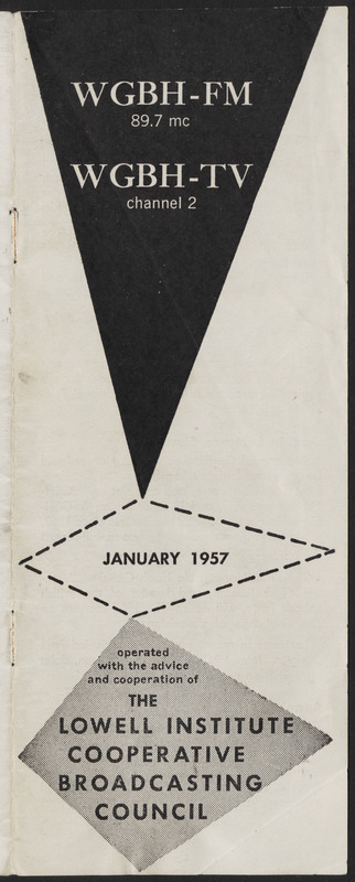 WGBH Program Schedule January 1957 - Digital Commonwealth