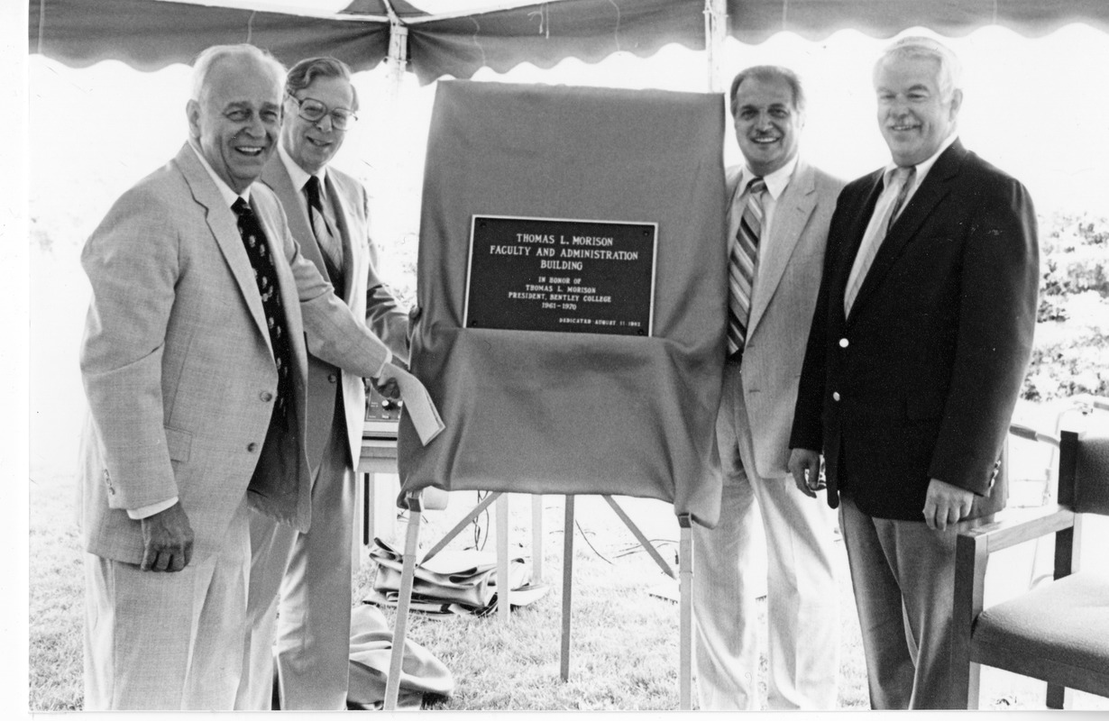 President Thomas Morison with George Phelan, President Gregory Adamian ...