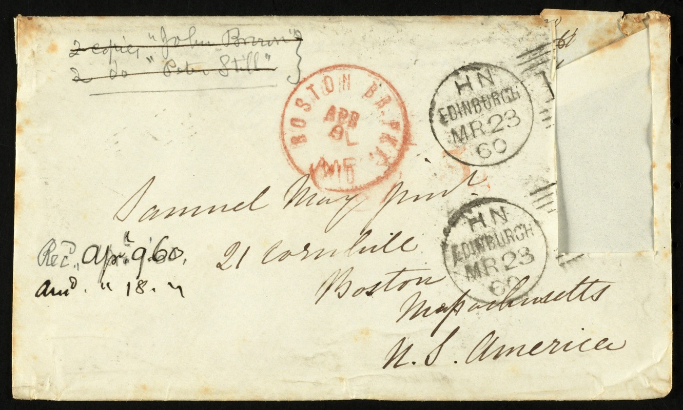 Letter from Eliza Wigham, Edinburgh, to Samuel May, 23.3.60 - Digital ...