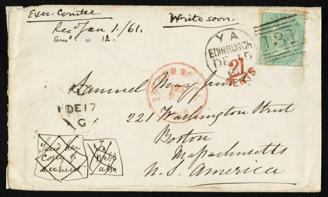 Letter from Eliza Wigham, Edinburgh, to Samuel May, 15.12.1860 ...