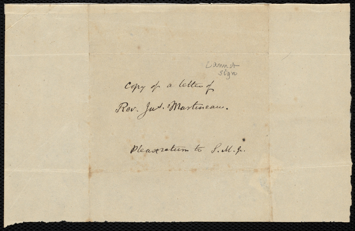 Copy of a letter from Samuel May, to William James, [1847?] - Digital ...