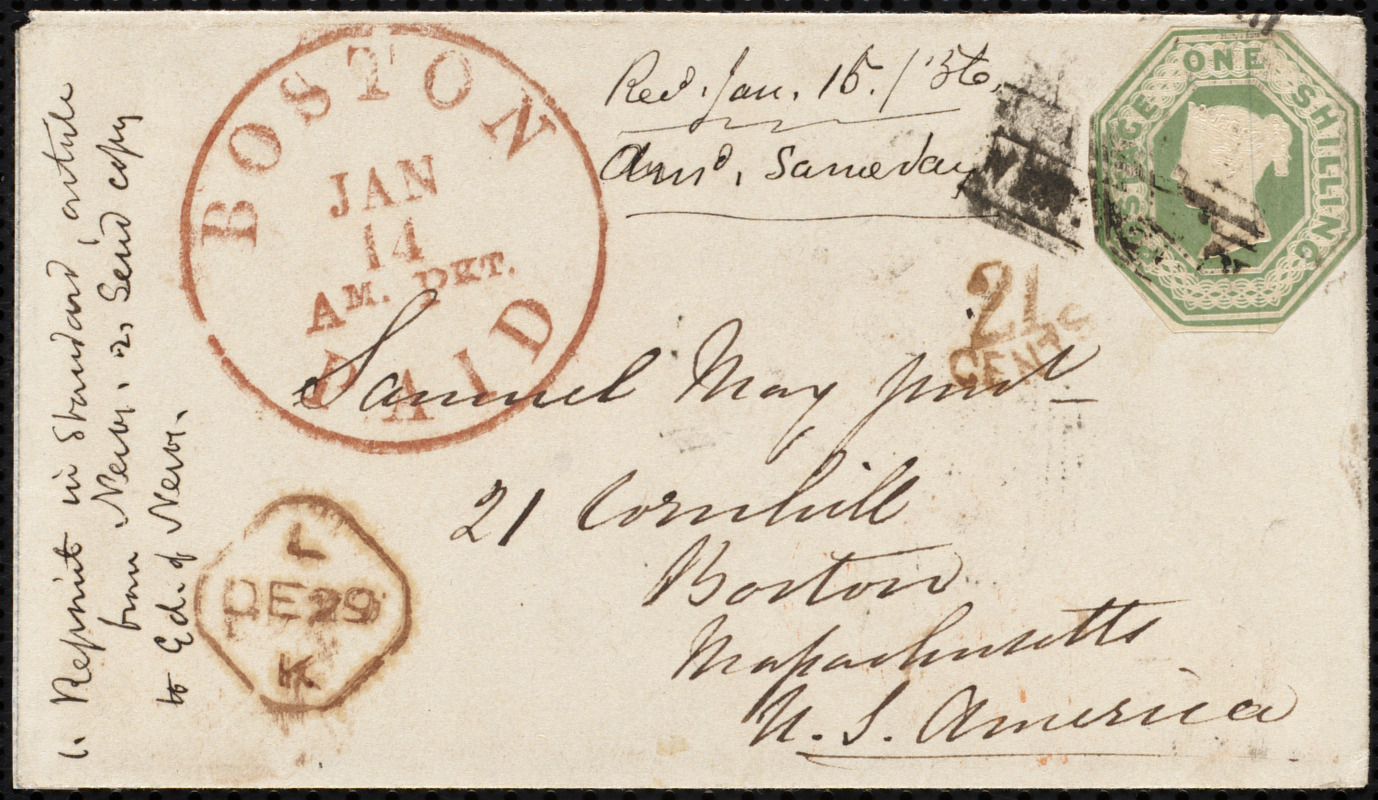 Letter from Eliza Wigham, Edinburgh, to Samuel May, 26.12.1855 ...